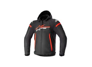 8059347086200 - Alpinestars Motorradjacke Alpinestars ZACA WATERPROOF Schwarz-Hellrot-Weiß