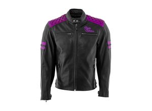 9509358469985 - Rusty Stitches Motorradjacke Rusty Stitches Jari Schwarz-Lila