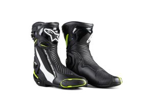 8033637962276 - Alpinestars Motorradstiefel Alpinestars SMX Plus V2 Schwarz-Weiß-Neongelb