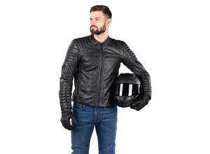 7630053169602 - Classic LD Dark Motorrad Lederjacke - Schwarz - 54 - unisex