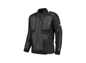 9506375838343 - Rusty Stitches Motorradjacke Rusty Stitches Cliff Schwarz-Grau-Rot