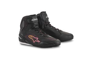 8059175190162 - Alpinestars Motorradschuhe Alpinestars Stella Faster-3 Rideknit Schwarz-Gelb-Rosa Damen