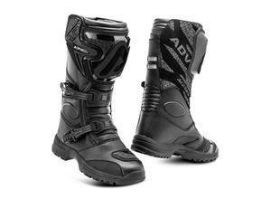 8052796677357 - X-Stradhu Motorrad Stiefel - Schwarz - 44 - unisex