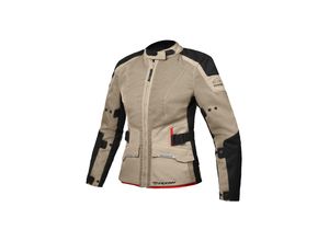 3661615578680 - Motorradjacke M-NJORD Sand-Schwarz-Rot Damen