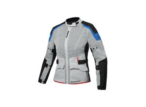 3661615578536 - Motorradjacke M-NJORD Hellgrau-Blau-Neonrot Damen