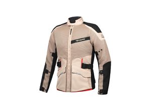 3661615578253 - Motorradjacke M-NJORD Sand-Schwarz-Rot