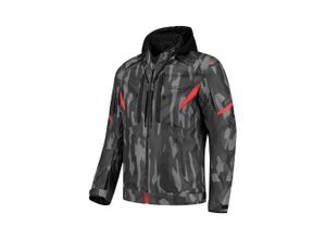 9501636484499 - Rusty Stitches Motorradjacke Rusty Stitches Dylan Schwarz-Camo Rot