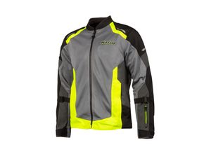 0681573633774 - Induction Motorrad Textiljacke - Grau Gelb - 3XL - unisex