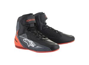 8059347330983 - Motorradstiefel Alpinestars Faster-3 Schwarz-Dunkelgrau- Rot Fluo