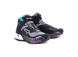 8059347085432 - Alpinestars Stella CR-X Drystar Damen Motorradschuhe - Schwarz Grau Lila - 44 - female