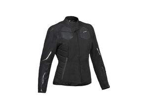 3661615540878 - Cell Damen Motorrad Textiljacke - Schwarz Silber - L - female