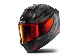 3664836671802 - Integralhelm D-Skwal 3 Blast R Mat Schwarz-Anthrazit-Rot