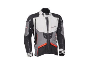 3661615424314 - Motorradjacke Ragnar Schwarz-Grau-Rot