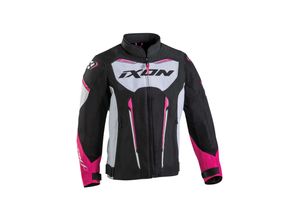 3661615480426 - Striker Air L Kinder Motorrad Textiljacke - Schwarz Weiss Pink - 14 Jahre - unisex