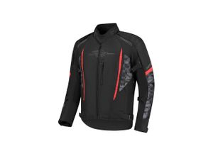 9502998656630 - Rusty Stitches Motorradjacke Rusty Stitches Pete Schwarz-Pixel-Rot