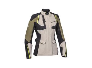 3661615426257 - Eddas Damen Motorrad Textiljacke - Schwarz Grün - XL - female