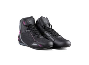 8033637966526 - Alpinestars Motorradschuhe Alpinestars Stella Faster-3 Drystar® Schwarz-Grau-Fuchsia