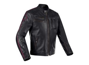 3660815166284 - Motorradjacke Devon Schwarz-Burgund