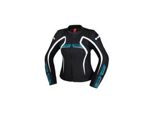 7630554907475 - RS-600 10 Damen Motorrad Lederjacke - Schwarz Blau - 44 - female