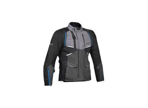 3661615497066 - Eddas Motorrad Textiljacke - Schwarz Grau Blau - XL - unisex