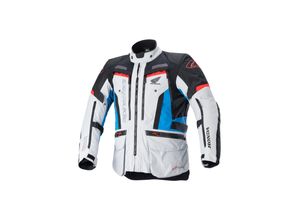 8059347161754 - Alpinestars Honda Bogota Pro Drystar Wasserdichte Motorrad Textiljacke - Grau Rot Blau - XL - unisex