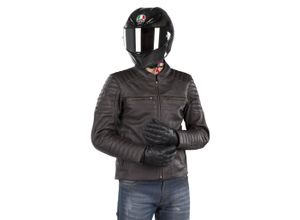 7630053169640 - Classic LD Dark Motorrad Lederjacke - Braun - 50 - unisex