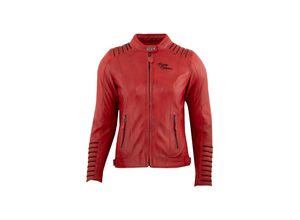 7101122305141 - Rusty Stitches Motorradjacke Rusty Stitches Amanda Rot-Schwarz Damen