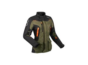 3660815181195 - Motorradjacke Zephyr Schwarz-Khaki-Orange Damen