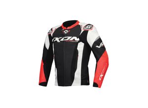 3661615574378 - Motorradjacke VORTEX 3 Schwarz-Weiß-Rot