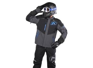 0681573596307 - Traverse Gore-Tex Motorrad Textiljacke - Schwarz Grau Blau - M - unisex