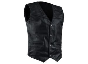 5415033030774 - Lederweste mit Schnürung Gilet Schwarz 3XL