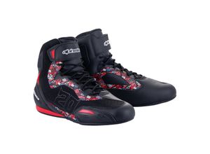 8059347261140 - Motorradstiefel Alpinestars FQ20 Faster-3 Rideknit Schwarz-Hellrot