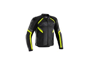 5056136264668 - RST Sabre Airbag Motorrad Lederjacke - Schwarz Gelb - S - unisex