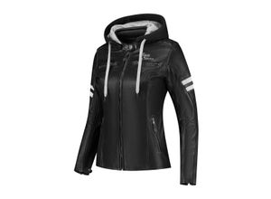 9503612515753 - Motorradjacke Rusty Stitches Joyce v2 Hooded Damen Schwarz-Weiß