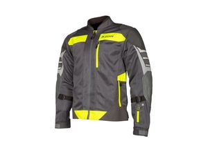 0681573633422 - Induction Pro Motorrad Textiljacke - Grau Gelb - L - unisex