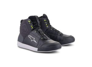 8059347084503 - Motorradschuhe Alpinestars Chrome Waterproof Schwarz-Dunkelgrau-Gelb Fluo