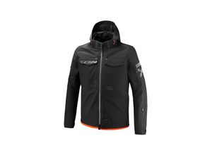 3661615725466 - Motorradjacke Square Schwarz-Hellrot