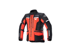 8059347161662 - Alpinestars Honda Bogota Pro Drystar Wasserdichte Motorrad Textiljacke - Schwarz Rot - M - unisex