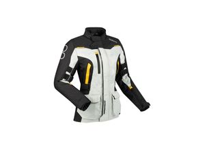 3660815181232 - Motorradjacke Zephyr Schwarz-Grau-Gelb Damen