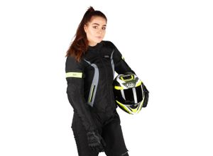 7630053152871 - Sport 5 8-ST wasserdichte Damen Motorrad Textiljacke Schwarz Grau Gelb M