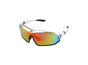 4260405989140 - Sport-Sonnenbrille weiß schwarz rot SUNRAY