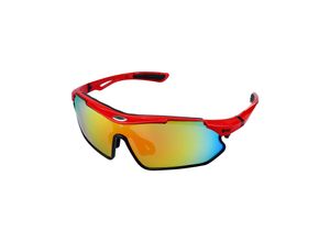 4260405989133 - Sport-Sonnenbrille rot schwarz rot SUNRAY