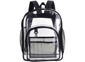 7295824466894 - Ejlife - Transparenter Wasserdichter PVC-Rucksack für Schüler Studenten – Langlebige und Geräumige Laptoptasche