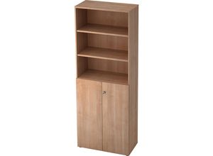 4032062020067 - eurokraft pro Kombi-Schrank 5 Fachböden 2 Flügeltüren Nussbaum   Nussbaum