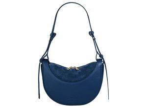 4262427392823 - Umhängetasche SAMANTHA LOOK Damen Gr B H T 27cm x 21cm x 8cm onesize blau Leder clean Taschen echt Leder Made in Italy