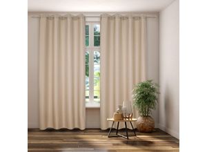 4016478991180 - Vorhang KUTTI Dimout Gr 1 beige (creme) B140cm H245cm Polyester Gardinen Verdunkelung Thermo isolierend einfarbig Topseller