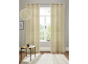 4068222729914 - Gardine ANDAS Tursik Gr 2 beige (cream) B140cm H175cm Leinenstruktur Polyester Gardinen Blickdicht Leinenlook Polyester