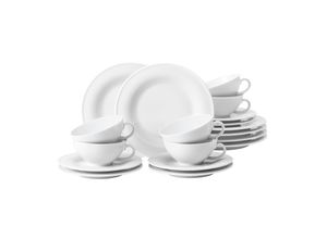 4052212090979 - Teeservice SELTMANN WEIDEN Geschirr-Set Beat Geschirr-Sets Gr 18 tlg weiß Teeservice 400 ml Rillendekor 18 Teile für 6 Personen