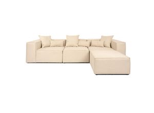 4058166244628 - HOME DELUXE Modulares Sofa VERONA L Beige - versch Ausführungen