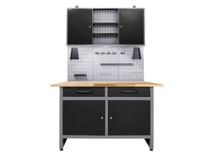 4250627211198 - Kraft Werkzeuge Werkstatt Set Werner 120 cm 1 Schrank LED